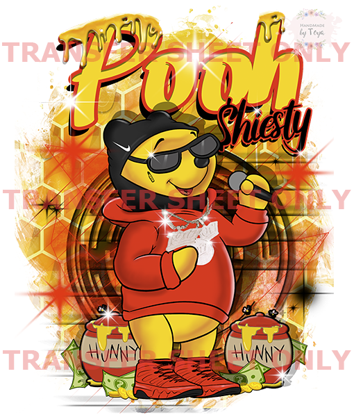 Pooh Shiesty (IRON ON TRANSFER SHEET ONLY) – Handmade by Toya
