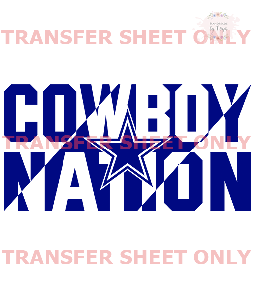 Cowboy Nation (IRON ON TRANSFER SHEET ONLY) – Handmade by Toya