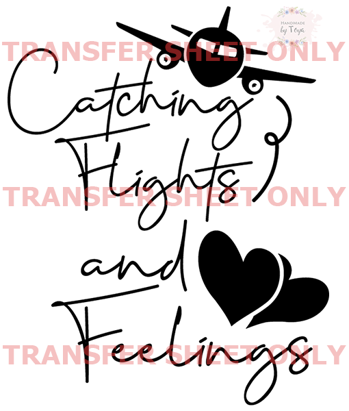 Catching Flights And Feelings (IRON ON TRANSFER SHEET ONLY) – Handmade ...